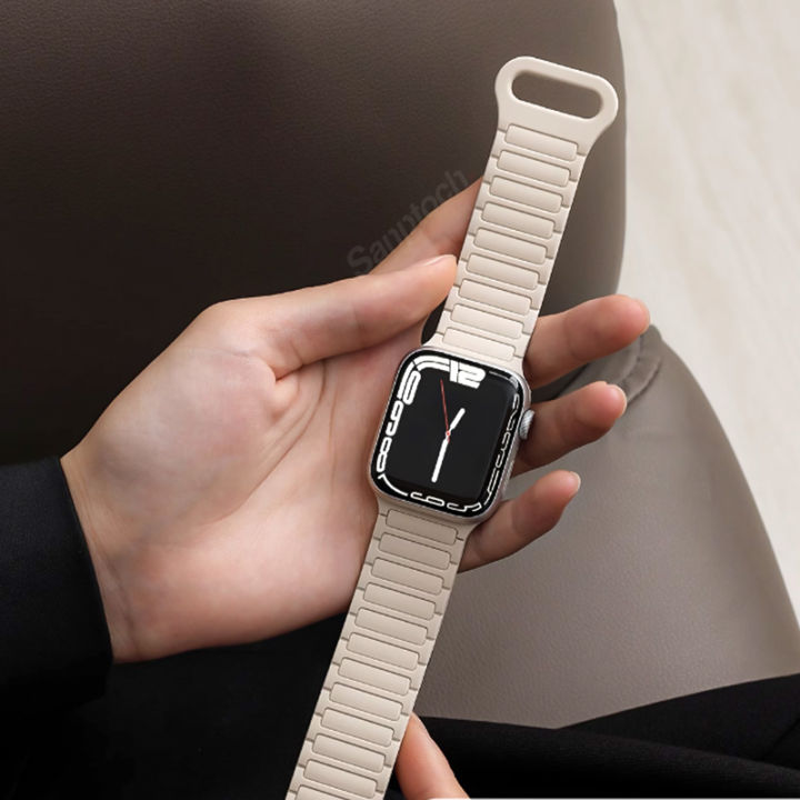 Sanptoch For Apple Watch Band 49 46 45 44 42 41 40 38mm Soft Silicone ...