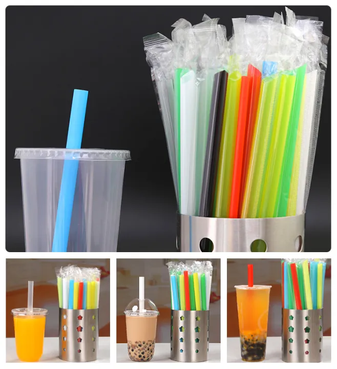 Large Diameter Disposable Plastic Straws 1000pcs per Package Commercial ...