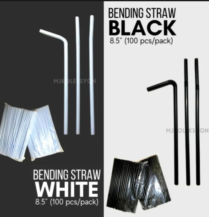 THIN STRAW STRAW BENDING STRAW 8'5 wrap 100pcs | Lazada PH