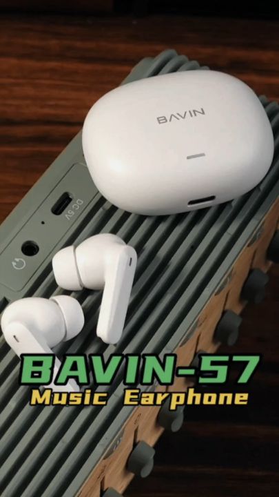 BAVIN BA57 TWS Wireless Bluetooth Earbuds HiFi Stereo Audio Sound ...