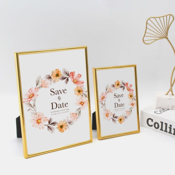 Nordic Light Luxury Metal Picture Frame 3R 4R 5R 6R Table Photo Frame ...