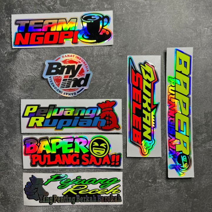 Stiker Sticker BUKAN SELEB,PEJUANG RECEH,TEAM NGOPI cutting | Lazada ...
