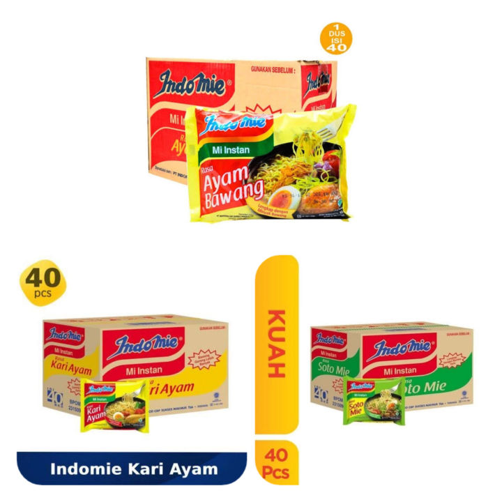 Indomie KUAH all varian 1 dus isi 40 bungkus | Lazada Indonesia