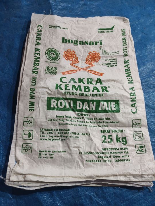 KARUNG SAK BEKAS UKURAN 25 KG BEKAS TEPUNG TERIGU PER 1 PCS | Lazada ...