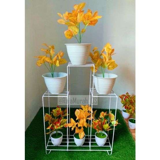 STANDING RAK POT BERTINGKAT 6 SUSUN MODEL PERSEGI | Lazada Indonesia