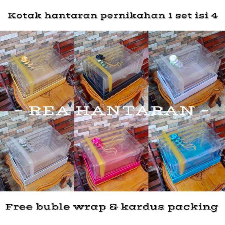 kotak seserahan pernikahan model list 1 set isi 4 kotak hantaran ...