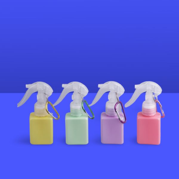 Keychain Alcohol Trigger Spray Bottle - 60mL - Cute Square Bottle ...