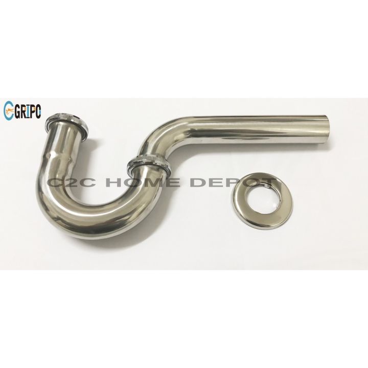 GRIPO high quality stainless tubular basin P Trap GP85PT | Lazada PH