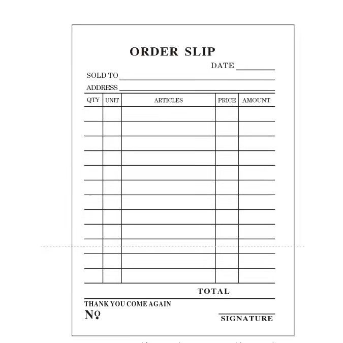 Order slip RESIBO RECEIPT | Lazada PH