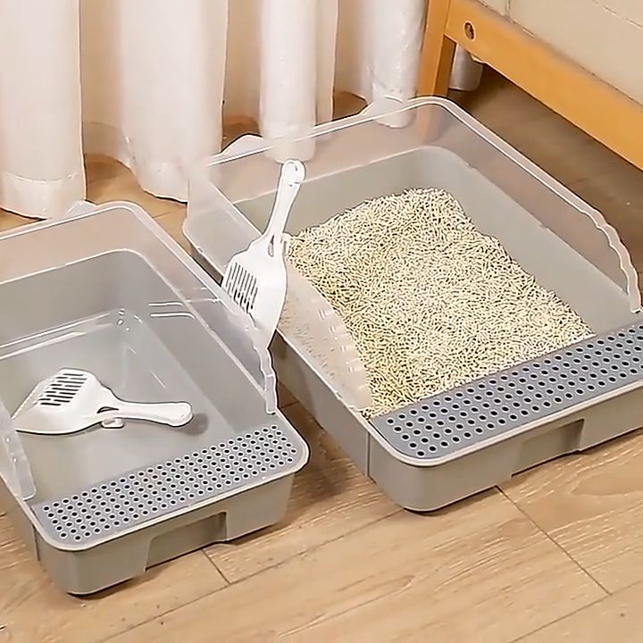 Cat litter box with scoop kitten litter box large cat toilet cat litter ...