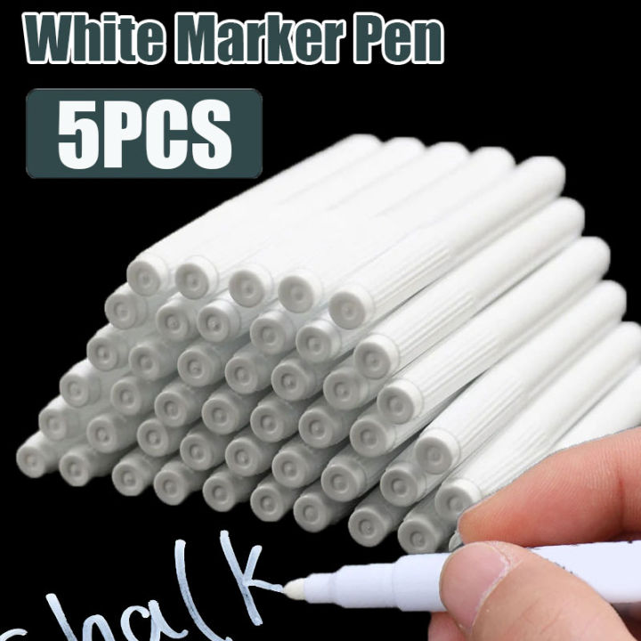 2/5PCS Erasable White Liquid Chalk Marker 0.5mm Glass Window Blackboard ...