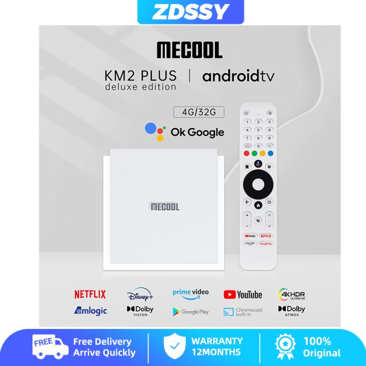 MECOOL Android TV Box KM2 Plus Deluxe With Netflix 4K Certified Google ...