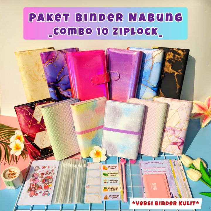 [10 Ziplock] A6 Paket binder nabung combo binder keuangan viral binder ...