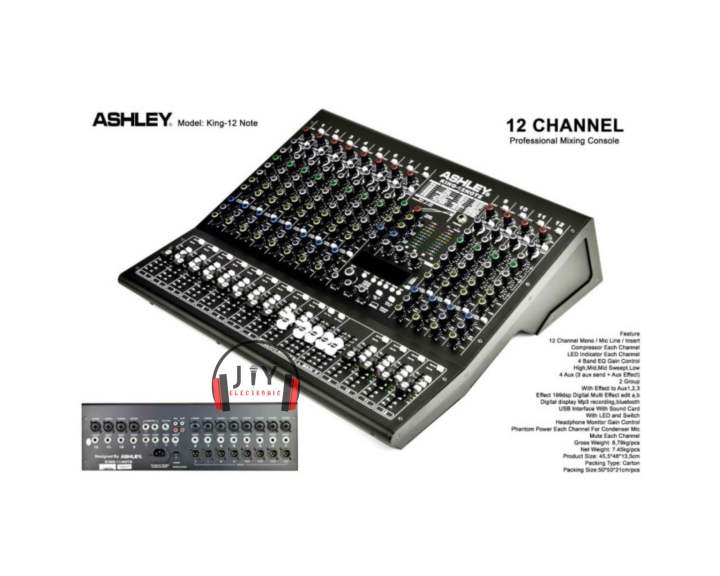 Audio Mixer Ashley 12 Channel King-12 Note King 12Note King 12 Note ...