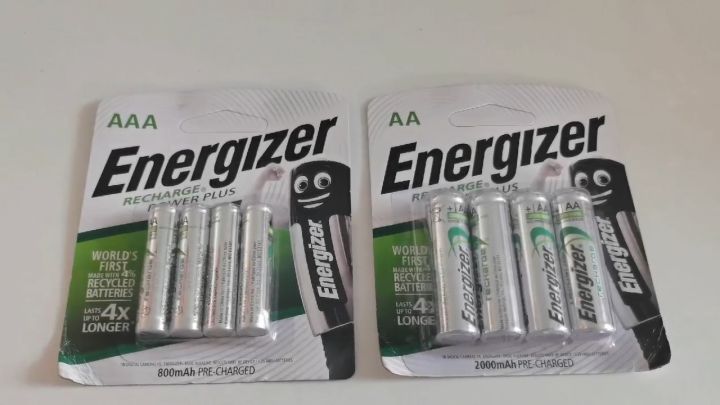 Energizer 4Pcs/Pack 1.2V 2000mah AA And 800mah AAA NI-MH Rechargeable Batteries | Lazada PH