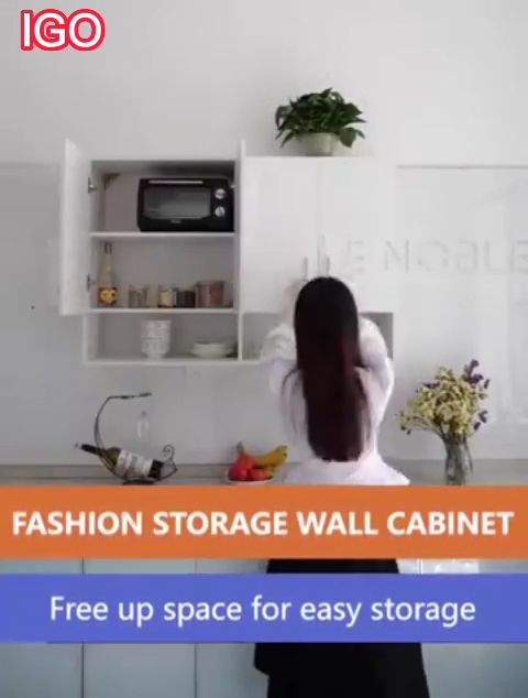 IGO Kitchen Cabinet Hanging Cabinet Kitchen Organizer Wall Cabinet Storage Kitchen Racks ...