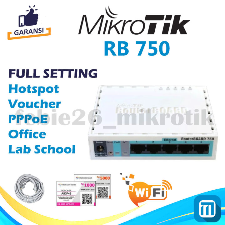 MikroTik RB750 Full Setting Hotspot Voucher RT RW Net | Lazada Indonesia