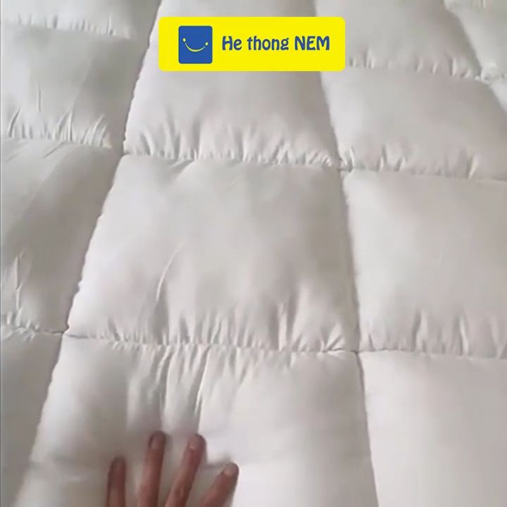 Topper nệm 1m6x2m dày bông gòn microfiber SERENA cao cấp - tấm chăn lót ...