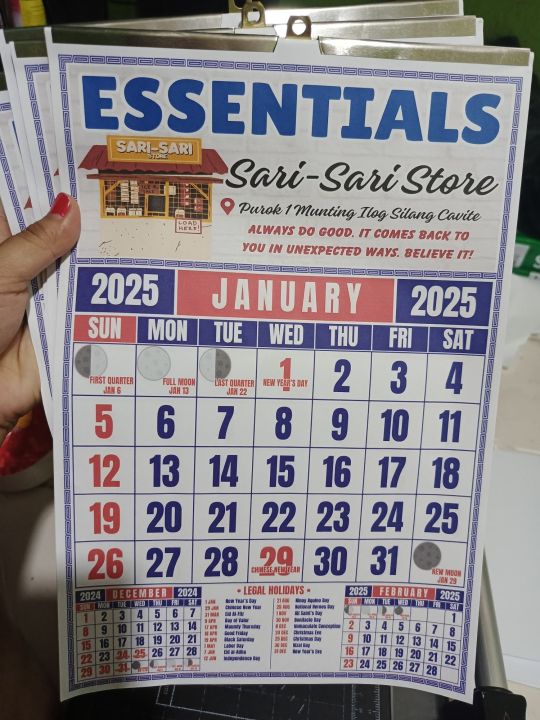 Commercial Calendar 2025 Giveaways | Lazada PH
