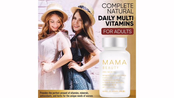 Mama Beauty Women's Multivitamin Capsule with Biotin,Vitamins A B C D E ...