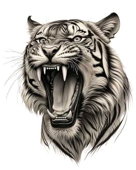 stiker 3D gambar macan keren, stiker print, sudah di cutting, size 17 x ...