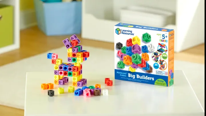Learning Resources MathLink Cube Big Builders Imaginative Play Cubes ...