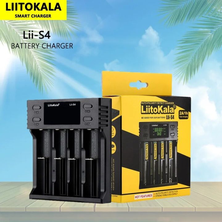 Liitokala Lii-S4 18650 Lithium Battery Charger 3.7V 21700 26650 25500 ...