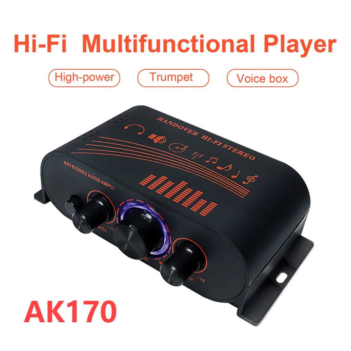AK170 Mini Audio Amplifier RCA Input HIFI Stereo Audio Amplifier 20W*2 ...