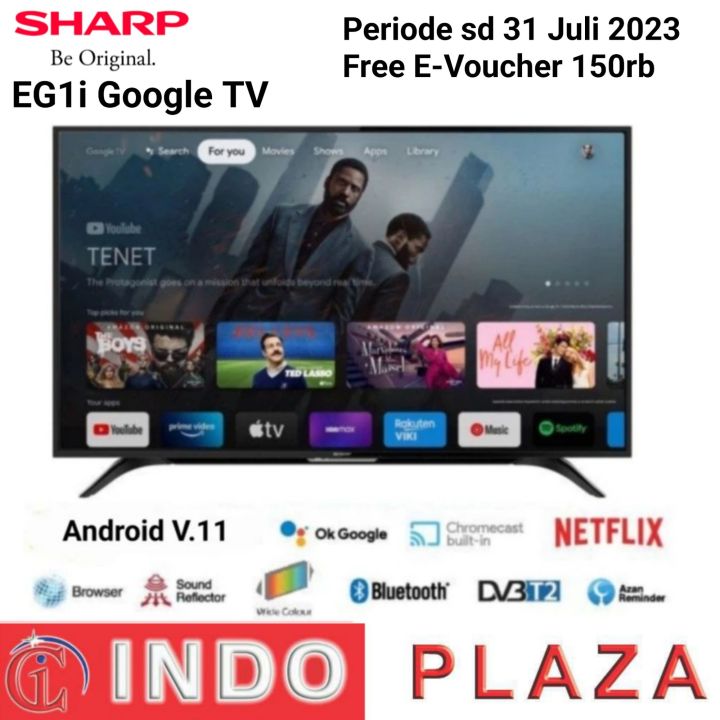 TV SHARP 32 Inch 2T-C32EG1i SMART ANDROID GOOGLE TV | Lazada Indonesia TV SHARP 32 Inch 2T-C32EG1i SMART ANDROID GOOGLE TV | Lazada Indonesia