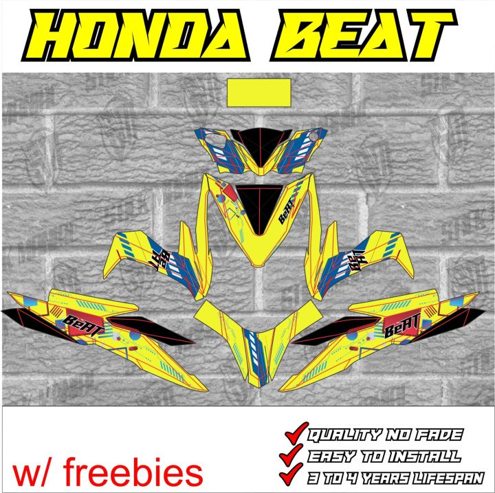 Honda Beat decals sticker, laminated | Lazada PH