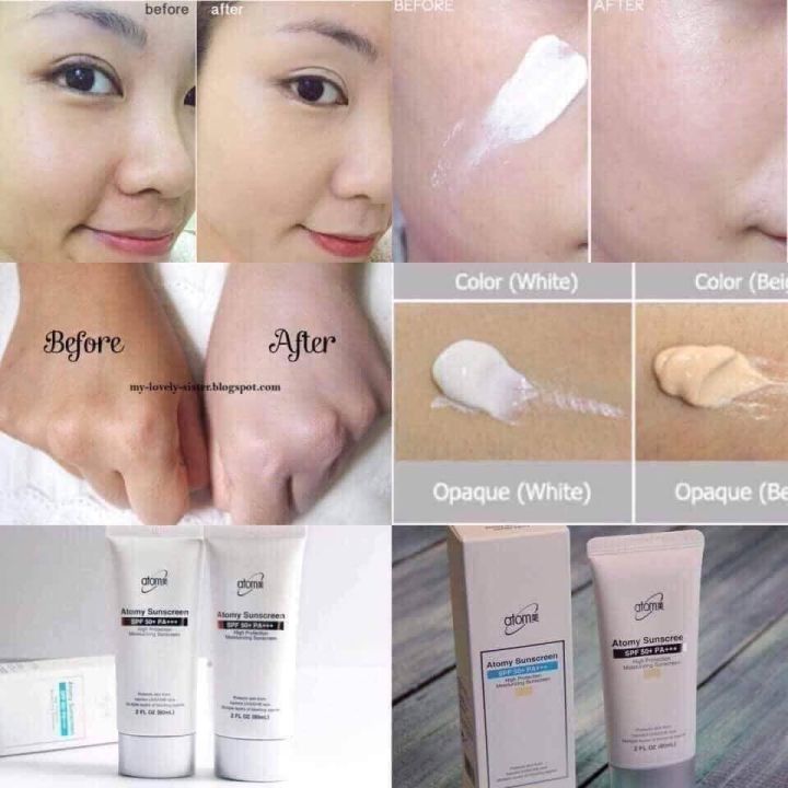 艾多美防晒Atomy Sun Screen WHITE or BEIGE 60ML Double protect SPF50 & PA | Lazada