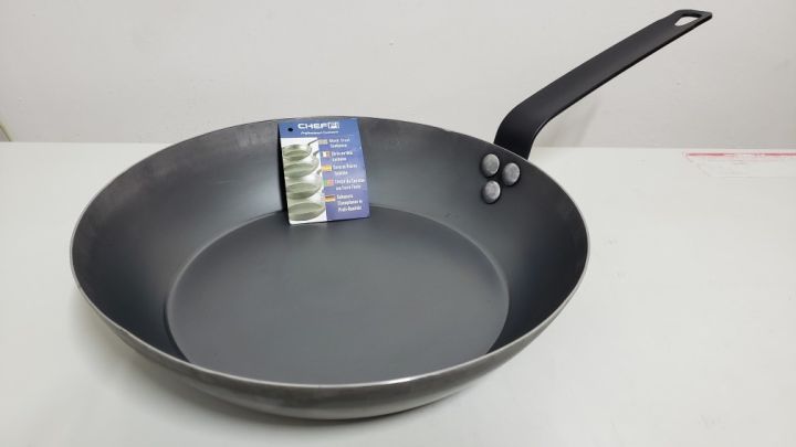 Carbon Steel Blue Steel Pan Cooking Frying Pan Cookware Long Ladle ...