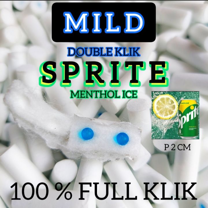 50g Busa filter klik SPRITE menthol ice isi 2 ukuran mild | Lazada ...