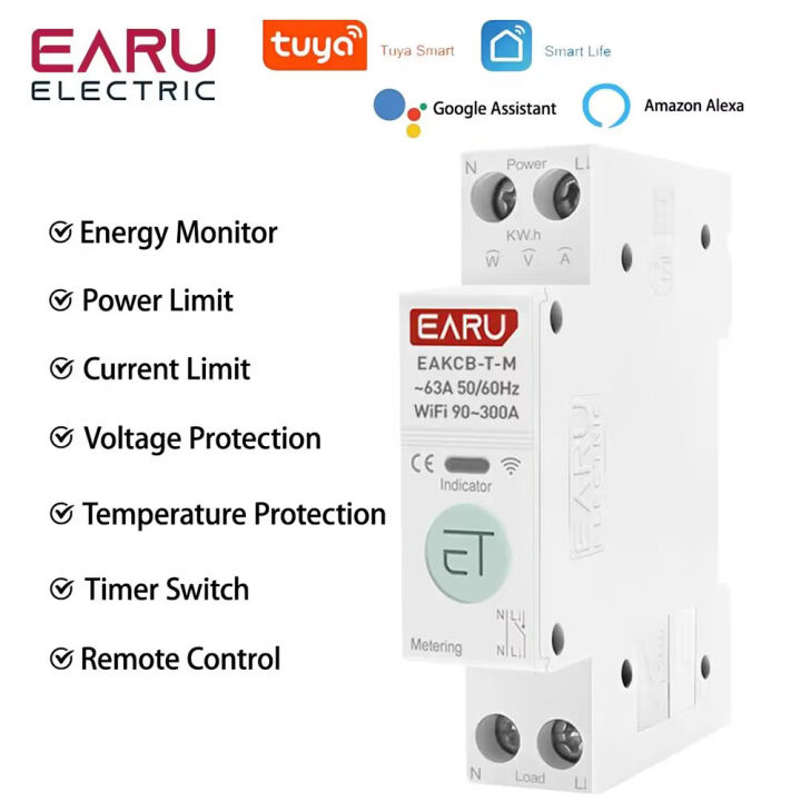TUYA WiFi MCB Smart Circuit Breaker Over Current Under Voltage ...