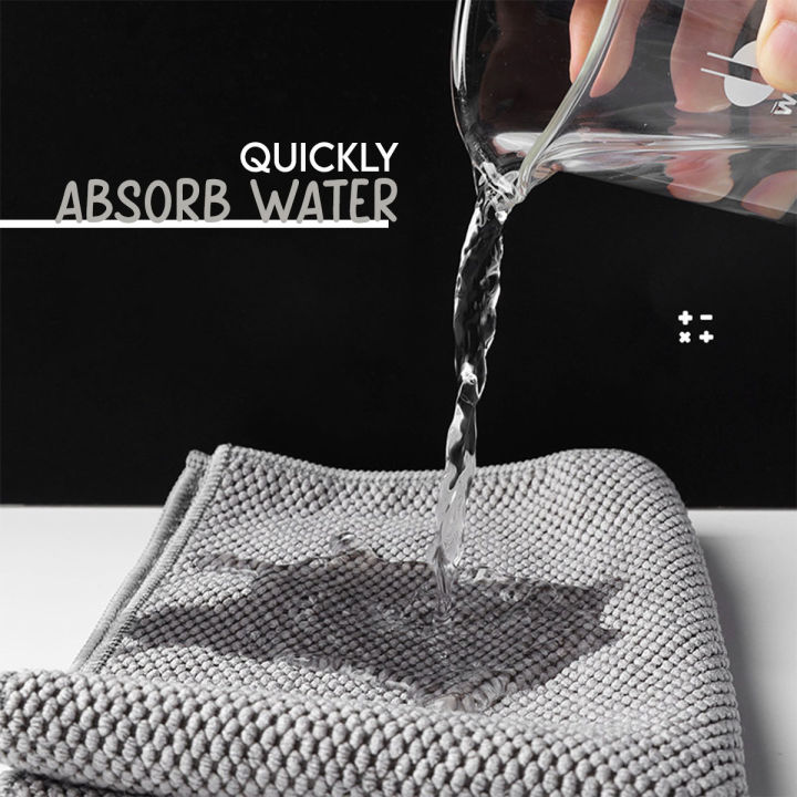 Locaupin 3pcs Towel Rag Multipurpose Cleaning Table Counter Quick Dry ...