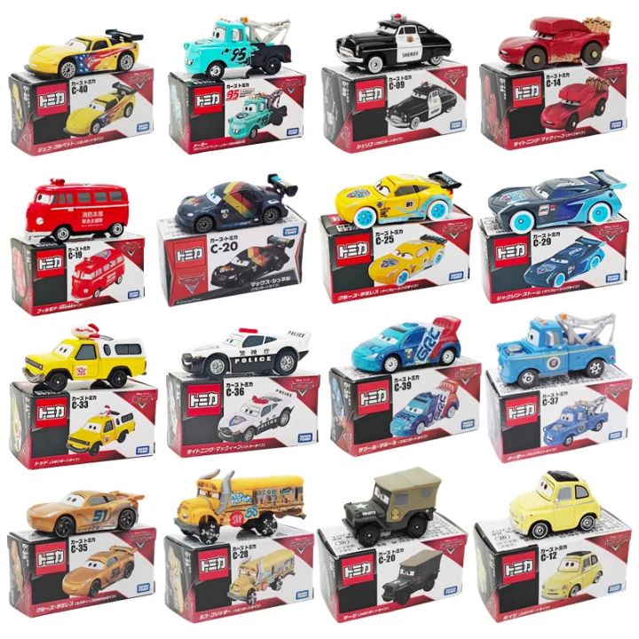Disney Pixar Cars TAKARA TOMY 1:55 Lightning McQueen Mater Hudson fire ...