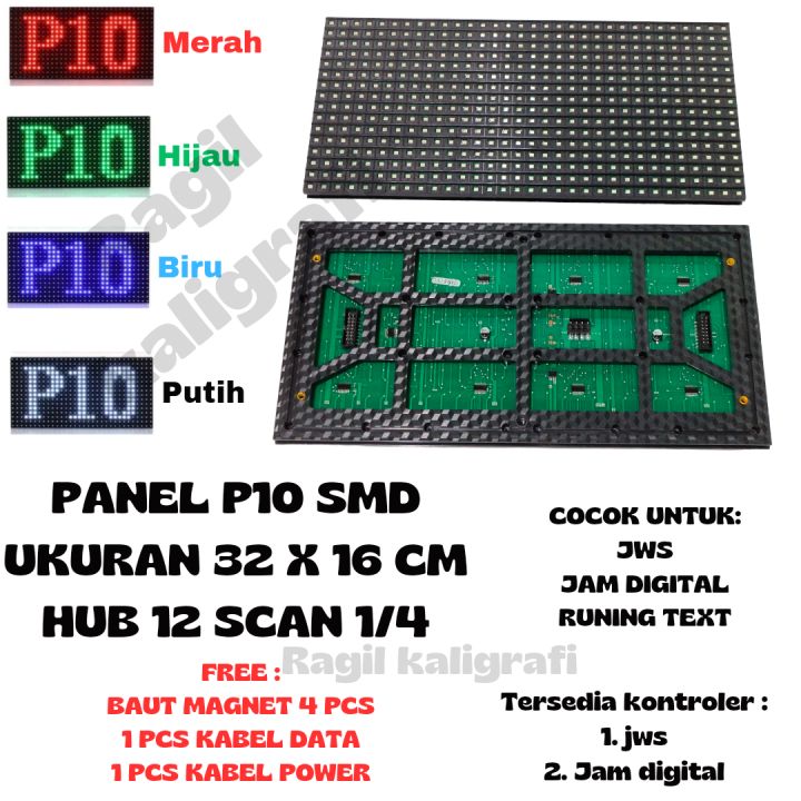 Modul panel p10 smd indoor scan 1/4 - modul panel p10 merah - panel p10 ...