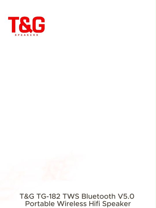 T&G TG-182 TWS Bluetooth V5.0 Portable Wireless HiFi Speaker with TF ...