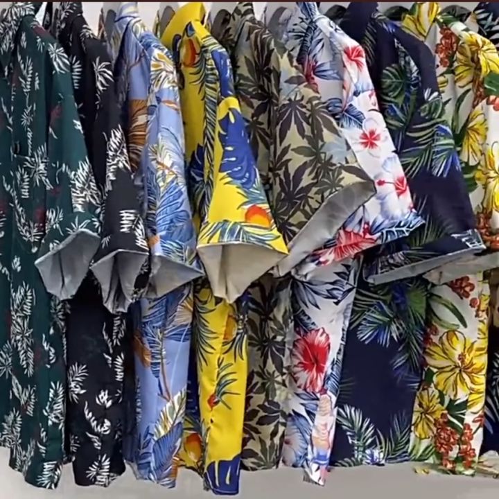 EF เสื้อฮาวาย เสื้อสงกรานต์2566 เสื้อเชิ้ตชาย เสื้อผู้ชาย เสื้อ วินเทจ ...