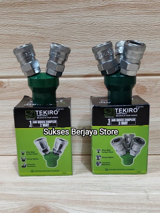 Sambungan couper tekiro quick coupler Cabang sambungan kompresor 2 way 3 way couper sambungan ...