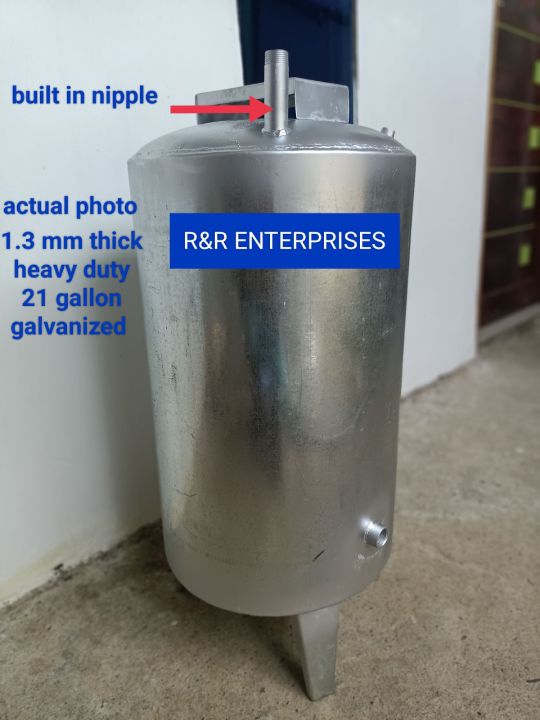 Pressure Tank 21 Gallon ( Galvanize ) Water Tank ( with base on top ...
