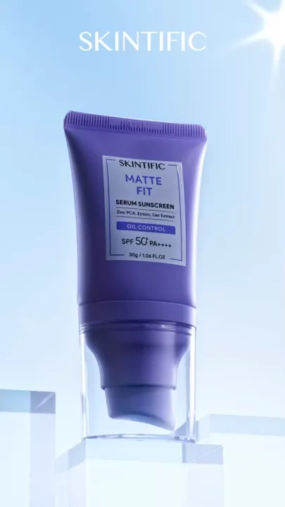SKINTIFIC Matte Fit Serum Sunscreen SPF50 Matte Sunscreen Double Oil ...