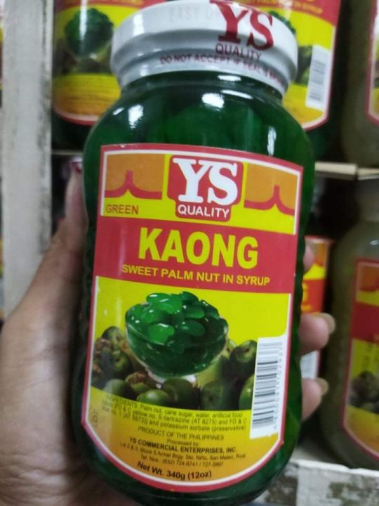 YS QUALITY KAONG, SWEET PALM NUT IN SYRUP (340 GRAMS) green kaong used ...