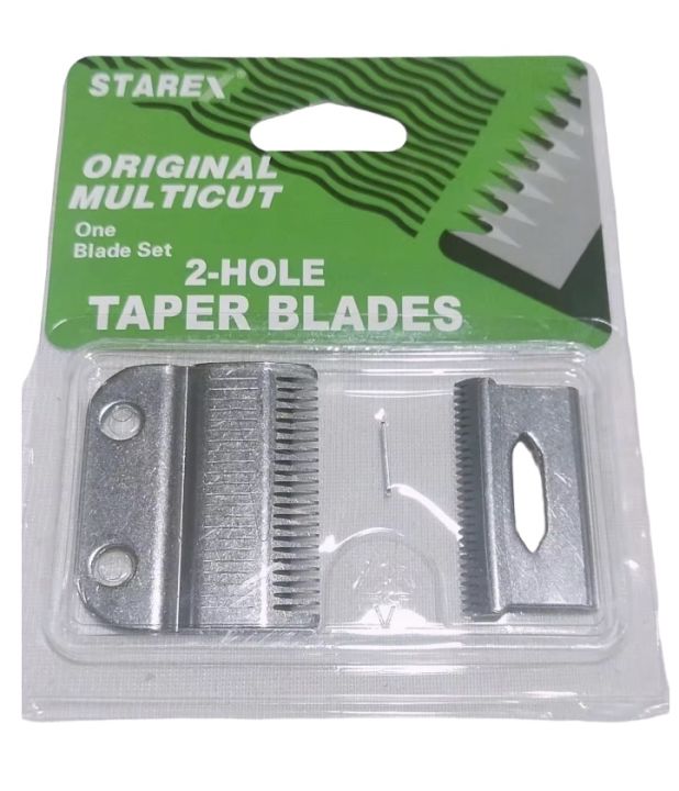 Starex Blade Silver Multi Cut 2-Hole Taper Blade Stainless and Sharp ...