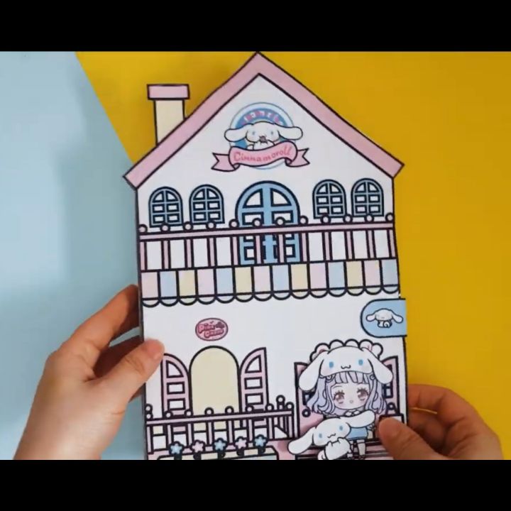 Cinnamoroll paper doll pink choco (Aksesoris Laminating 2 Sisi) mainan ...