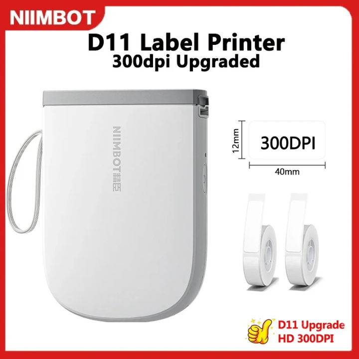 Niimbot D11 Mini Portable Thermal Printer 300dpi Adhesive Label Maker ...