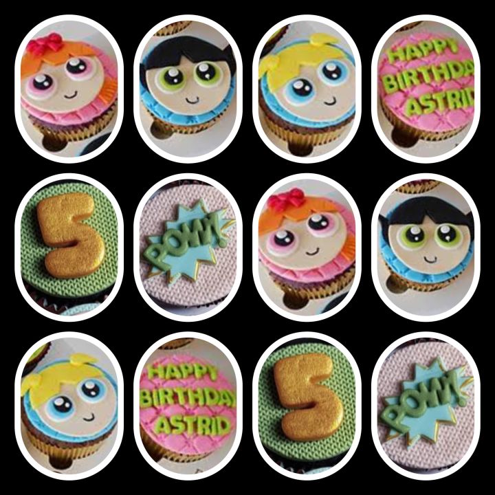Edible cupcake toppers (Powerpuff) fondant 12 pcs | Lazada PH