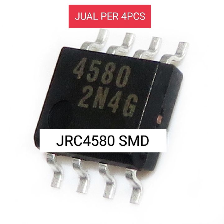 4pcs IC JRC4580 SMD / IC Dual OpAmp JRC4580 | Lazada Indonesia