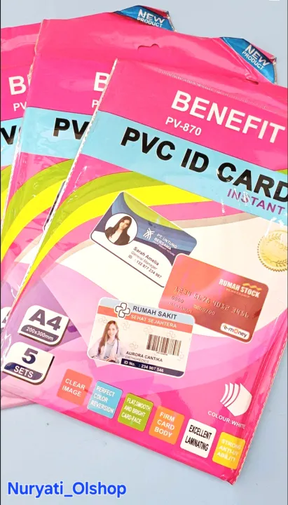 PVC ID CARD/Kertas pvc PV-870 Ukuran A4,1 pak isi 5 Sheets | Lazada Indonesia