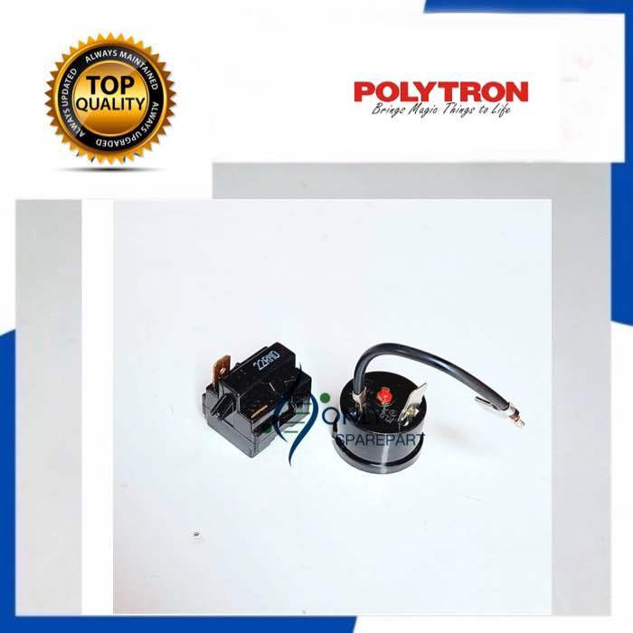 Relay Ptc dan Overload Bulat kulkas polytron 1 Pintu Original ...